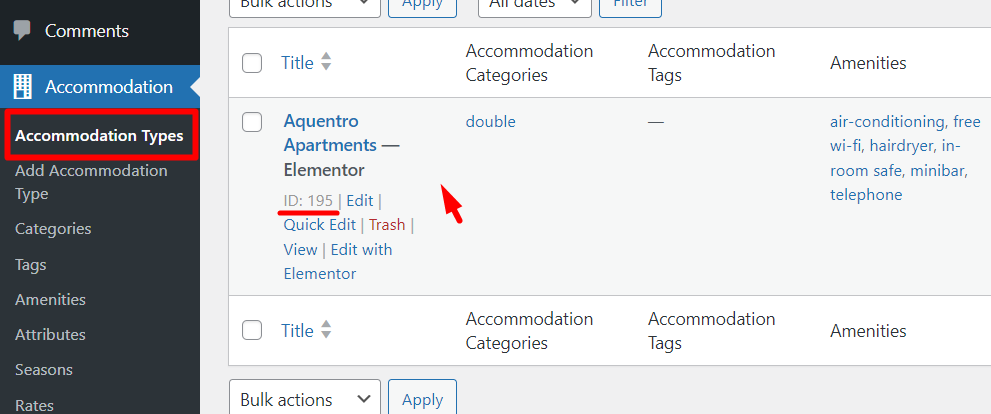 How to find the ID of the Accommodation Type – MotoPress - Help & Support
